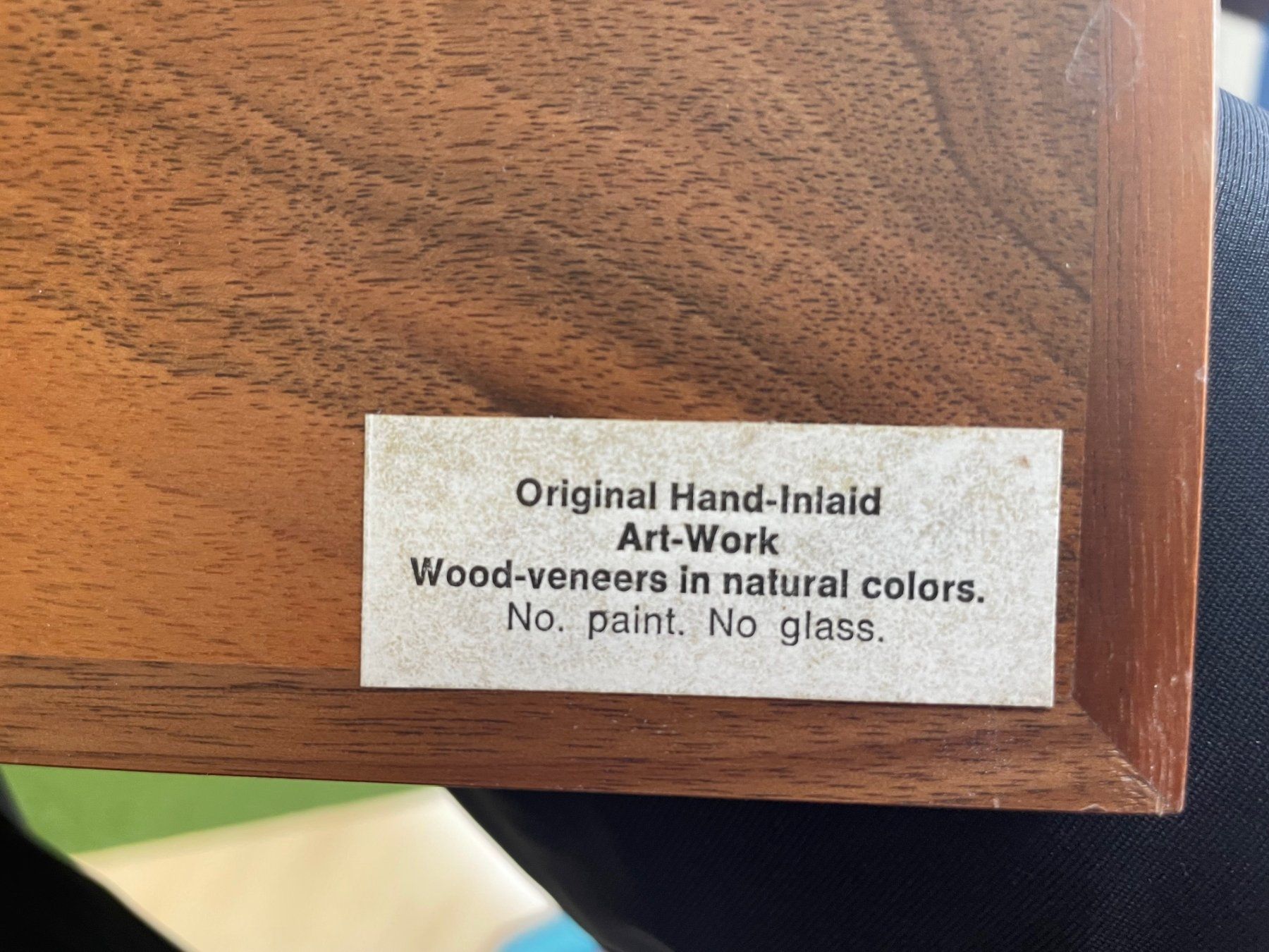 Handarbeit aus Holz, Kunst Bild aus eingelegten Holzart (Neu (gemäss ...