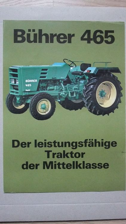 Traktor Bührer 465 Prospekt (Gebraucht) in Riniken für CHF 31 – mit ...
