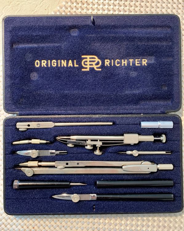 Zirkelset, Zirkelkasten, E.O. Richter&co, antik | Kaufen auf Ricardo