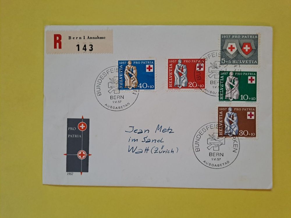 FDC Pro Patria 1957 Ersttagbrief | Kaufen auf Ricardo