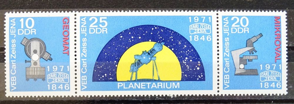 DDR 1971, 3er Streifen **postfrisch (Neu und originalverpackt) in Haslen GL für CHF 0.7 – mit ...