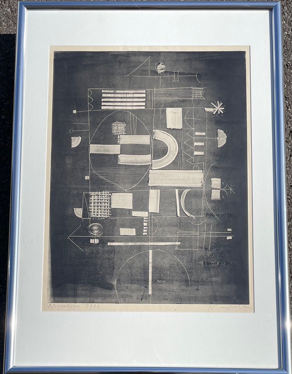 Walter Rudolf Mumprecht grosse Monotypie Handsigniert | Kaufen auf Ricardo