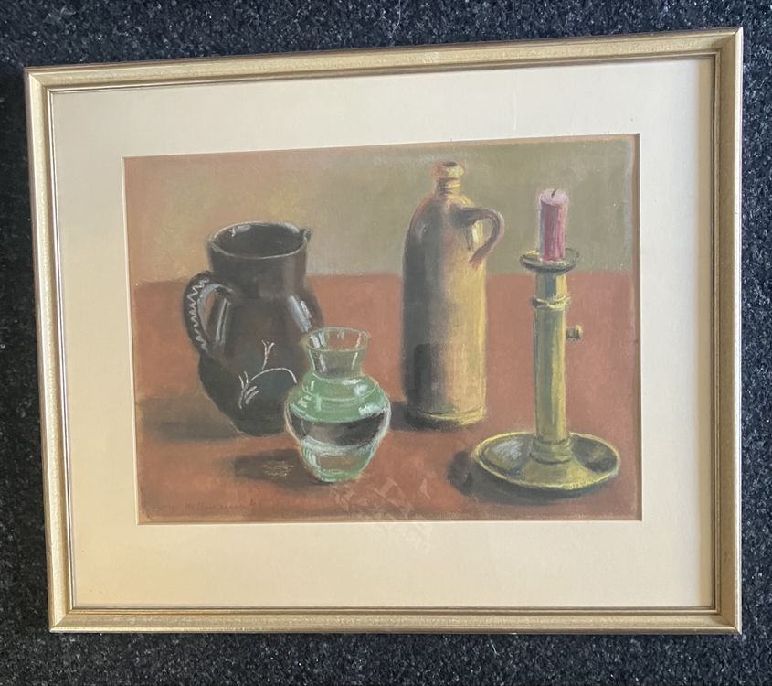 B. Hellmann / Gemälde Stillleben 1941 / Schweizer Kunstmaler (Gebraucht) in Allschwil für CHF 5 ...