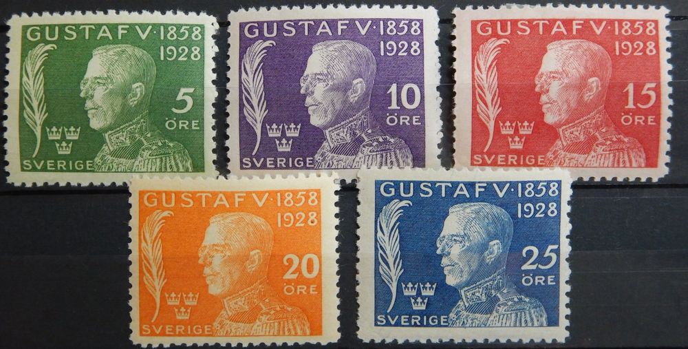 Schweden Kat. 208-212 * 1928 (Gebraucht) in Zürich für CHF 5 – mit ...