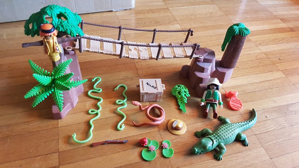 Playmobil Aventuriers/pont suspendu/ Alligator schlucht 3016 (Gebraucht ...