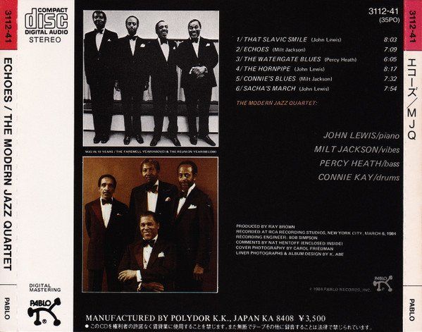 Milt Jackson [Pablo] with John Lewis, Percy Heath, Conny Kay (Gebraucht ...