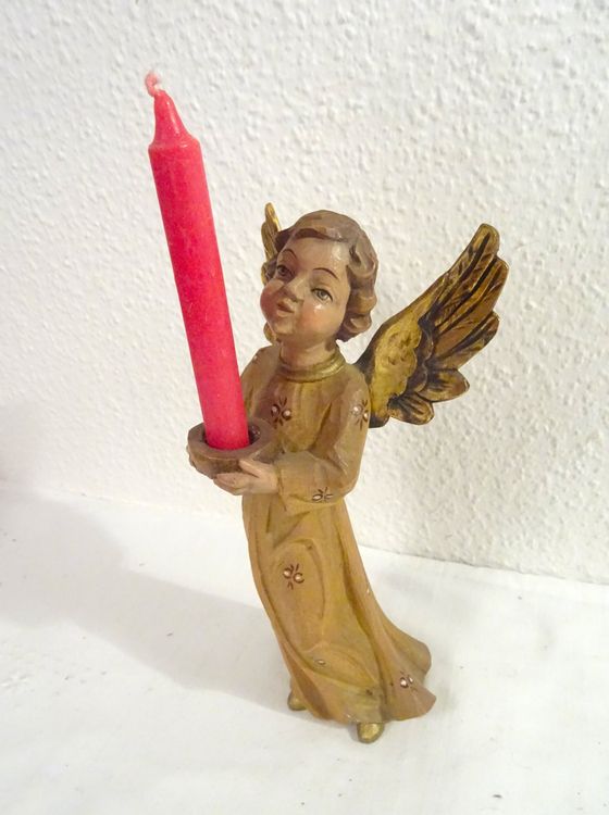 Holz Engel Kerzenhalter Weihnachten Deko Figur Vintage 70er (Gebraucht) in Zürich für CHF 16 ...