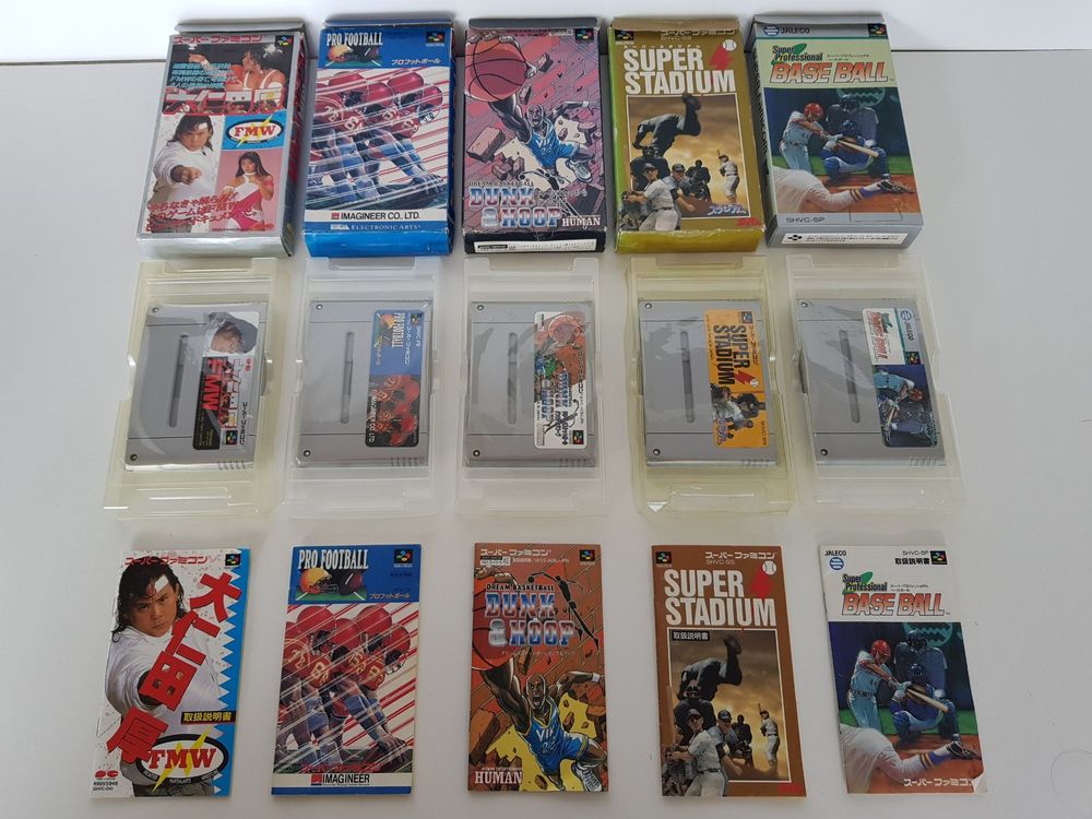 4 Super Nintendo Sport Spiele CIB (SNES JP) | Kaufen auf Ricardo