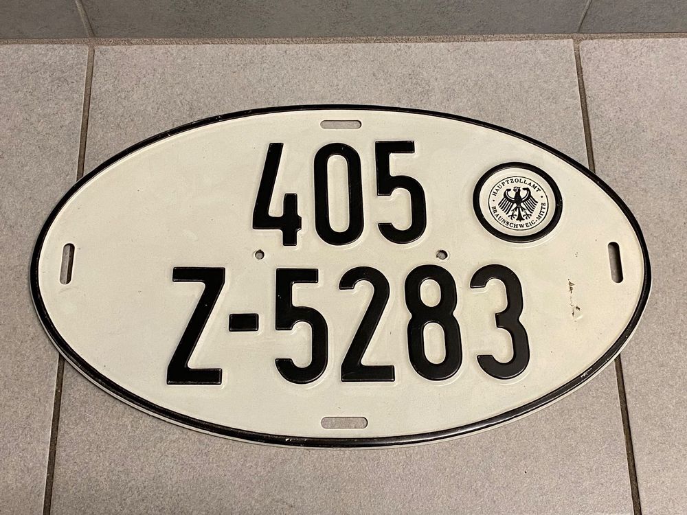 Nummernschild/Deutschland BRD - Ovales Ausfuhrkennzeichen! (Gebraucht ...