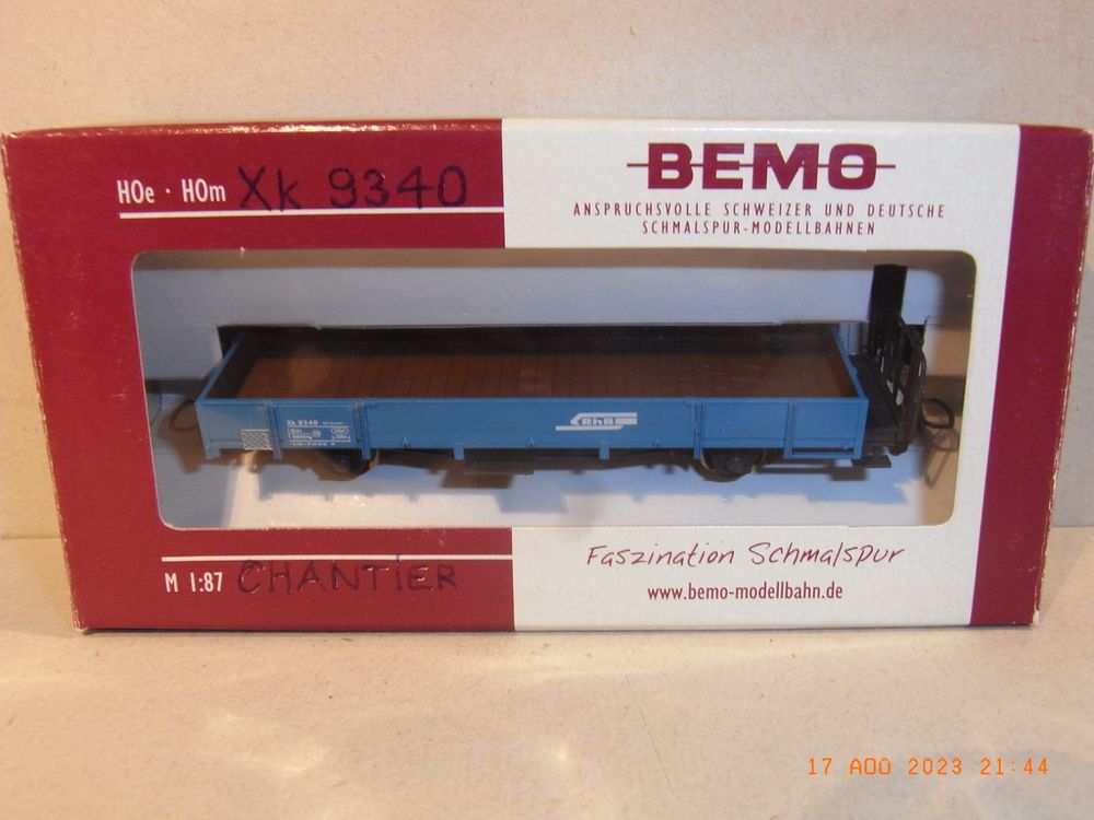 1 wagon de chantier Bemo HOm RhB Xk 9340 (Neu und originalverpackt) in ...