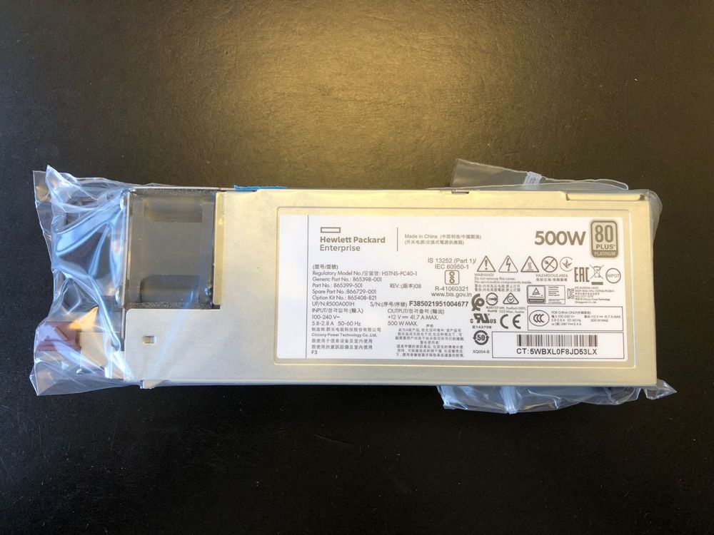 HPE IS 13252 Part 1 IEC 60950-1 500w 80plus platinum | Kaufen auf Ricardo