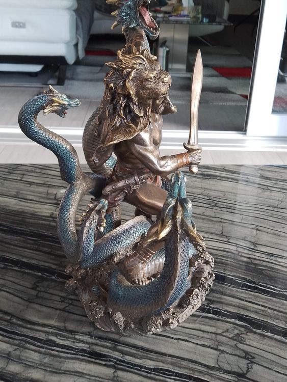 Herkules Statue, bronziert, Kampf mit der Hydra, neuwertig (Gebraucht ...