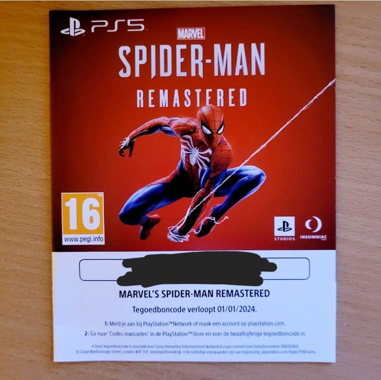 Spider-Man: Remastered - PS5 Download Code | Kaufen auf Ricardo