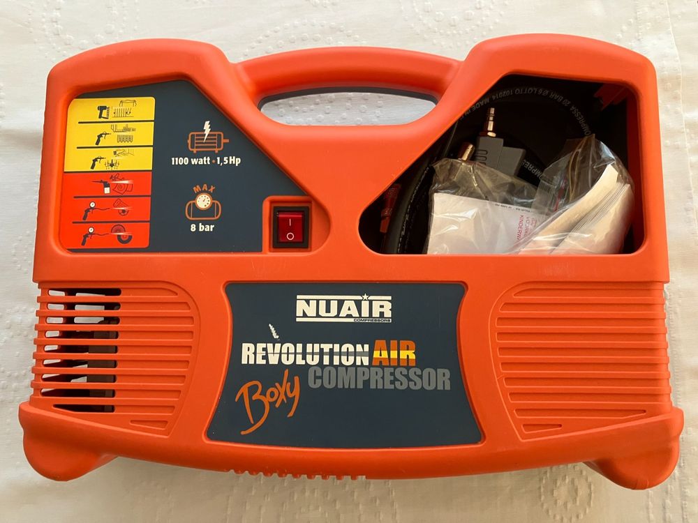 Nuair Kompressor Revolution Air Boxy 1100 Watt (Gebraucht) in Hinterkappelen für CHF 30 – mit ...