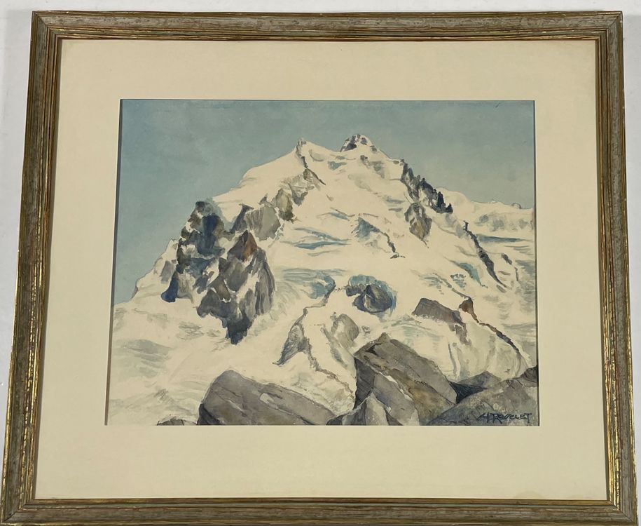 Winterlandschaft Berg Anblick Aquarell unleserlich Signiert (Gebraucht) in Root für CHF 50 – mit ...