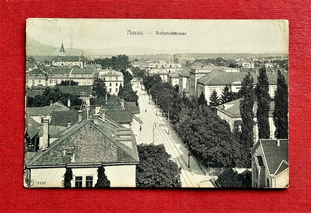 Aarau - Bahnhostrasse - Tram - Strassenbahn - 1906 | Kaufen auf Ricardo
