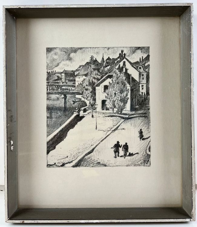 Interessante Lithogrpahie Monogrammiert. (Gebraucht) in Neuhausen am Rheinfall für CHF 5 – mit ...