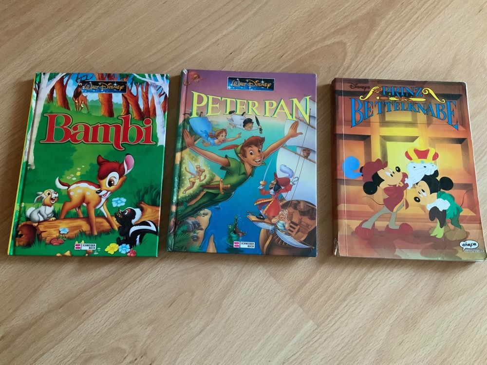 3 dicke Kinderbücher zum Vorlesen, Bambi, Peter Pan, Prinz B (Gebraucht ...