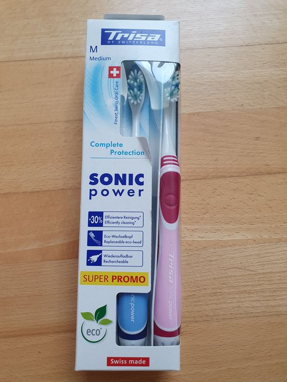 Zahnbürste Trisa Sonic power elektrisch M 2Stück (Neu und ...
