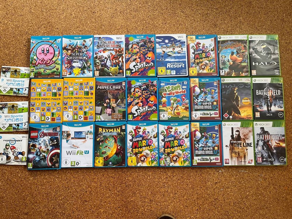 Grosses Wii, Wii U und XBOX 360 Bundle (Neu (gemäss Beschreibung)) in ...