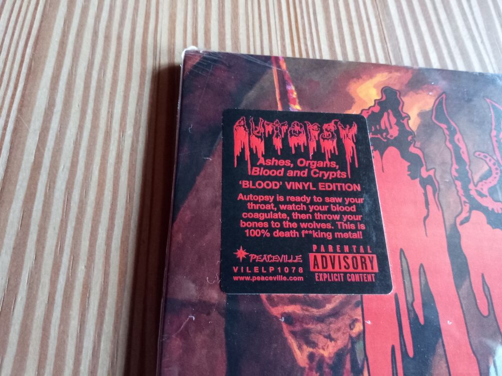 Autopsy-Ashes,Organs, Blood And Crypts 12'' Blood Red Vinyl (Neu und ...