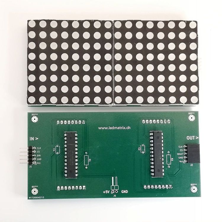 LED Dot Matrix Display 16x8 ROT, 120x60 mm (Neu (gemäss Beschreibung ...