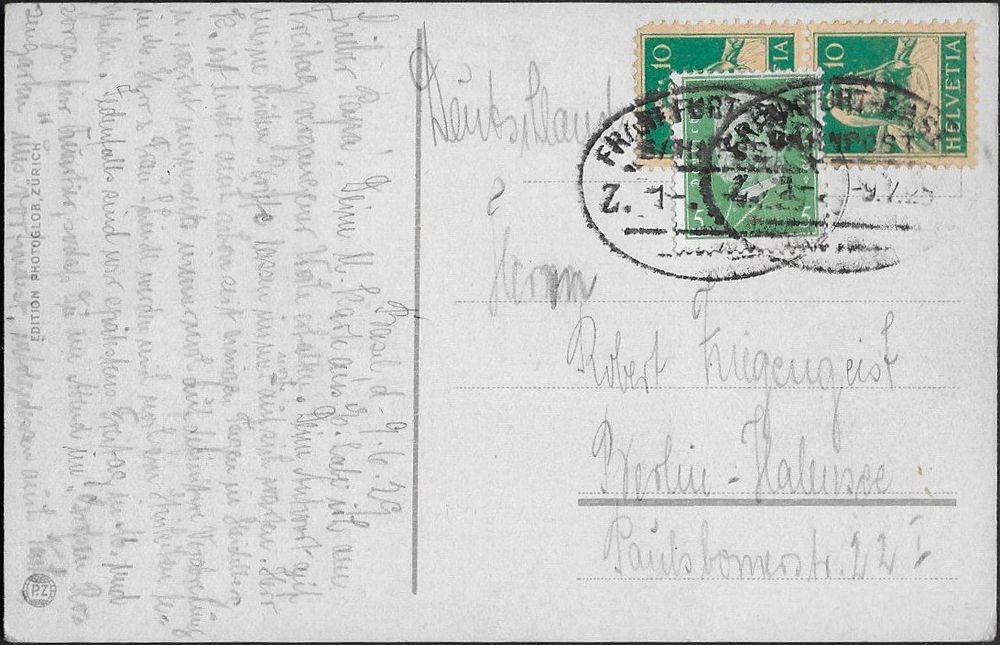 1929 AK Tell Frank. mit DR Marke überklebt Bahn-o ab 1.- (Gebraucht) in ...