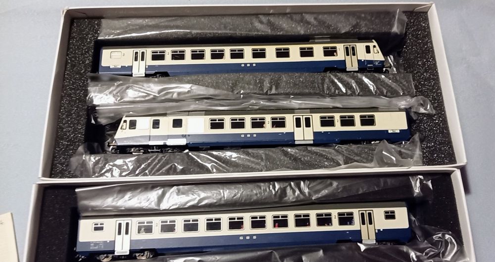 mtr Pendelzug GBS RBDe 4/4 + B782 3L Digital Messing H0 HO (Neu und originalverpackt) in Poliez ...