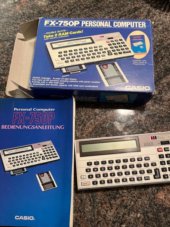 Casio FX-750P Personal Computer - Vintage Rarität im Set! (Gebraucht ...