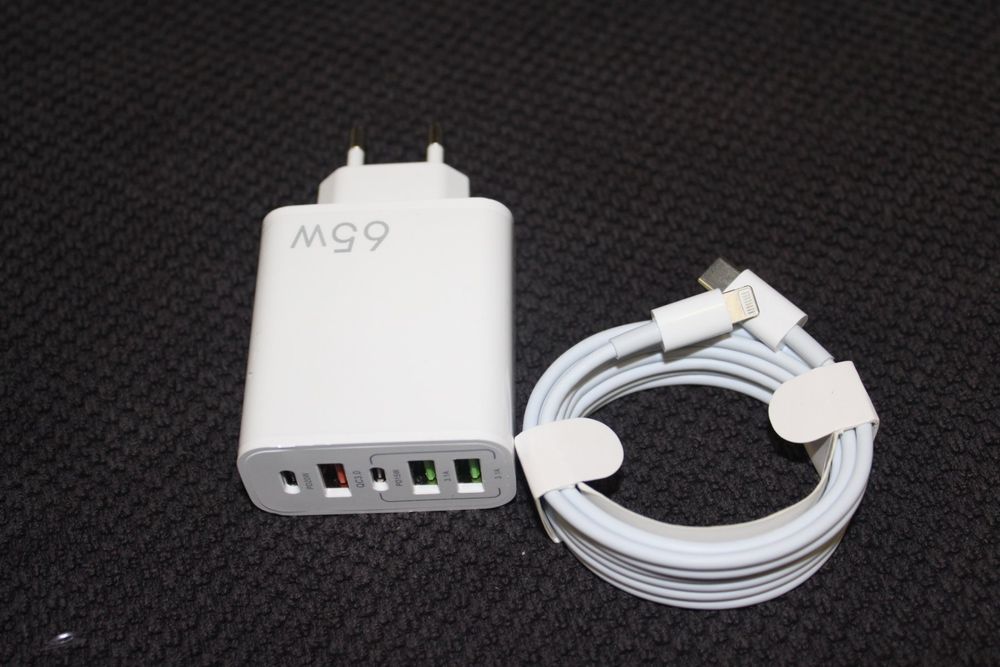65w Netzteil +1meter lightning USB C kabel iphone 12 13 14 (Neu (gemäss Beschreibung)) in ...