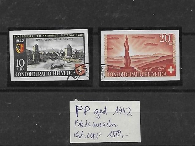 PP gest. Blockausschnitte 1942 Kat: CHF 150.- (Gebraucht) in Basel für CHF 9 – mit Lieferung auf ...