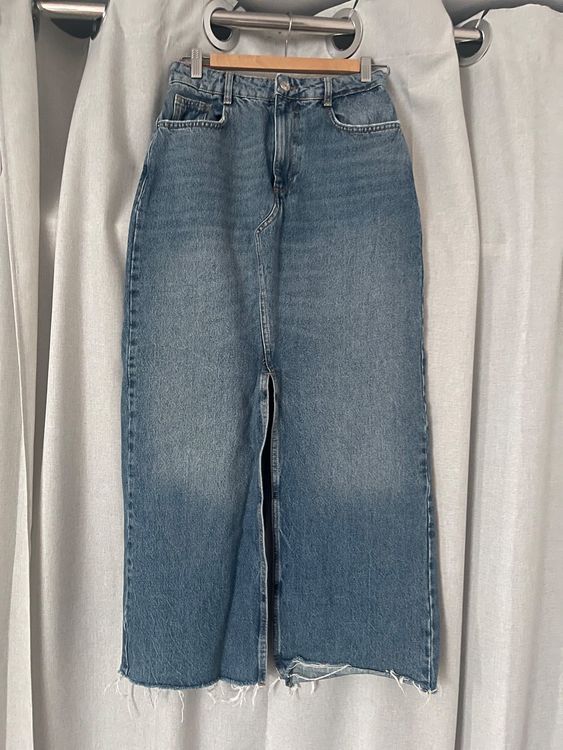 Zara Denim Jeans Rock Jupe Lang mit Schlitz vorne und hinten (Neu (gemäss Beschreibung)) in ...