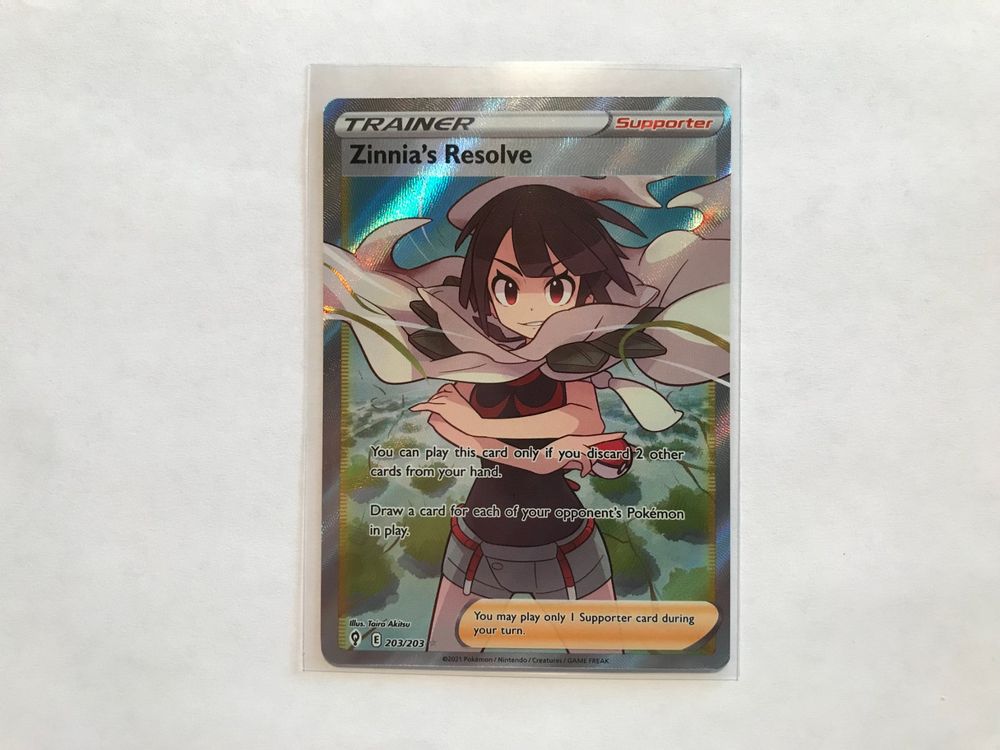 Trainer Zinnia's Resolve Fullart Evolving Skies EN (Neu (gemäss ...