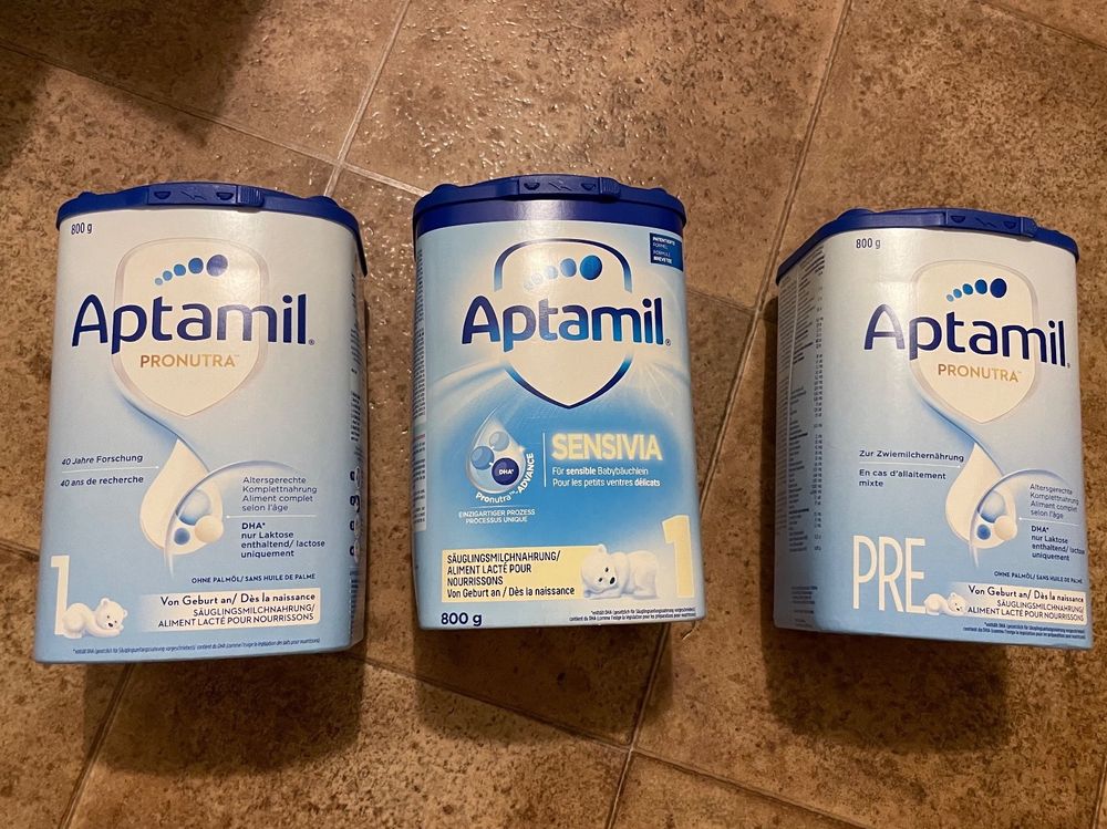 Aptamil (Pre + 1 + Sensivia) (Neu und originalverpackt) in Rorbas für CHF 33 – mit Lieferung auf ...