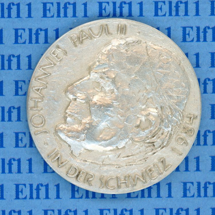 CHm___0.00 1984 Papstbesuch in der Schweiz stgl Medaille (Neu (gemäss Beschreibung)) in Widnau ...