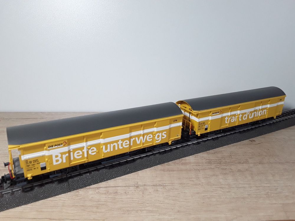 Roco 76200 _ 2 SBB schweizer Post Güterwagen Z2 _ DC Spur H0 (Gebraucht ...