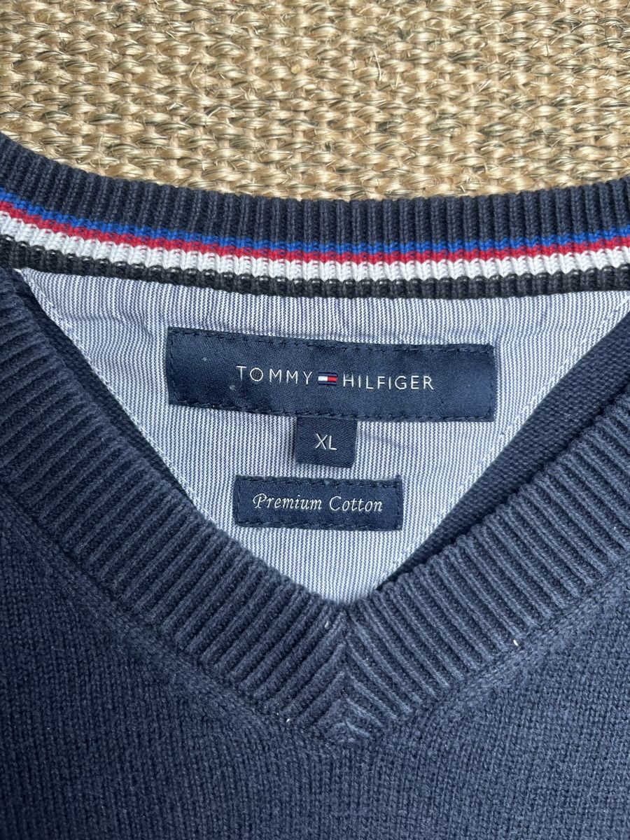 Pull Tommy Hilfiger Homme XL, coton premium, marine (Neuf (Voir ...