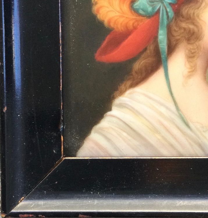 Dame mit Hut Antike Portrait Gemälde Unleserlich Signiert | Kaufen auf Ricardo