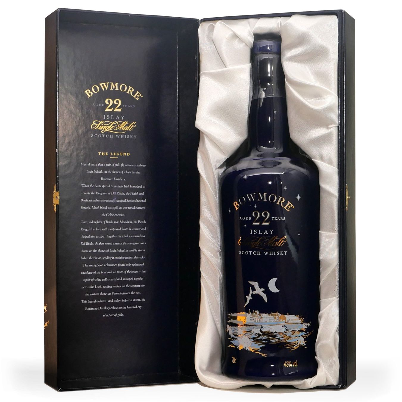Bowmore 22Y Moonlight 70 CL Blue Ceramic Bottle 1995 43.0% (Neu (gemäss ...