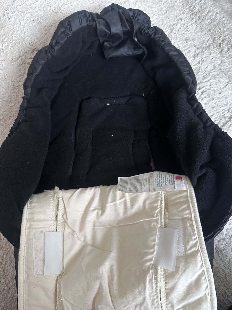 Kaiser Fusssack Thermo Fleece Schwarz mit Fell 👌🏻 Zustand! (Gebraucht ...