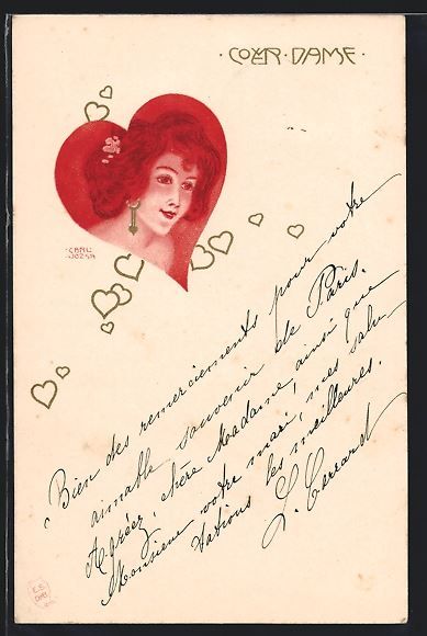 sign. Carl Jozsa: Junge Dame mit Goldohr | Kaufen auf Ricardo