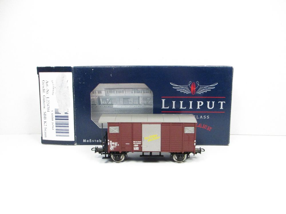 Liliput H0 224704 SBB Geschlossener Güterwagen K2 braun | Kaufen auf ...