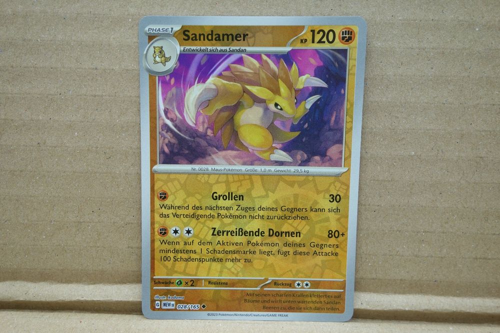 Sandamer 028/165, Deutsch, Pokemon 151 | Kaufen auf Ricardo