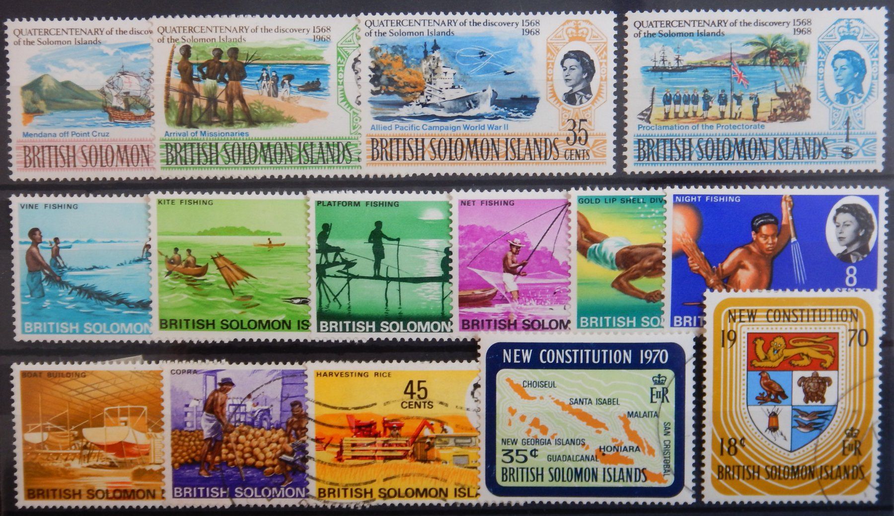 Solomon Islands British Lot mit alten Werten V (Gebraucht) in Zürich ...