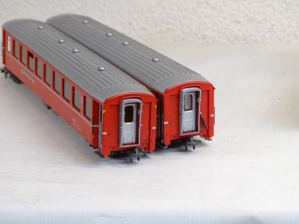Bemo 3250 131 / 3252 128 Personenwagen B2341/A1228, H0m, OVP (Gebraucht ...