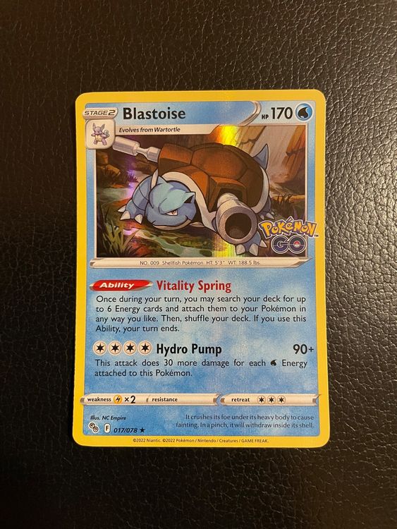 Pokemon GO Blastoise holo 17/78 Ab 1 (Gebraucht) in Paradiso für CHF 2. ...