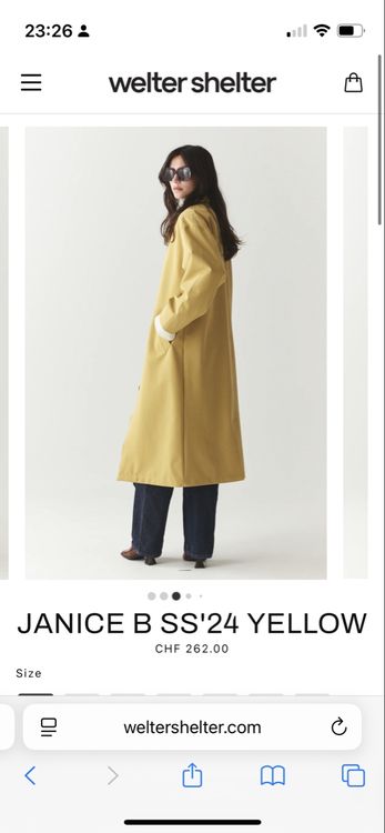 Janice Welter shelter Raincoat in Yellow XS (Gebraucht) in Zürich für ...