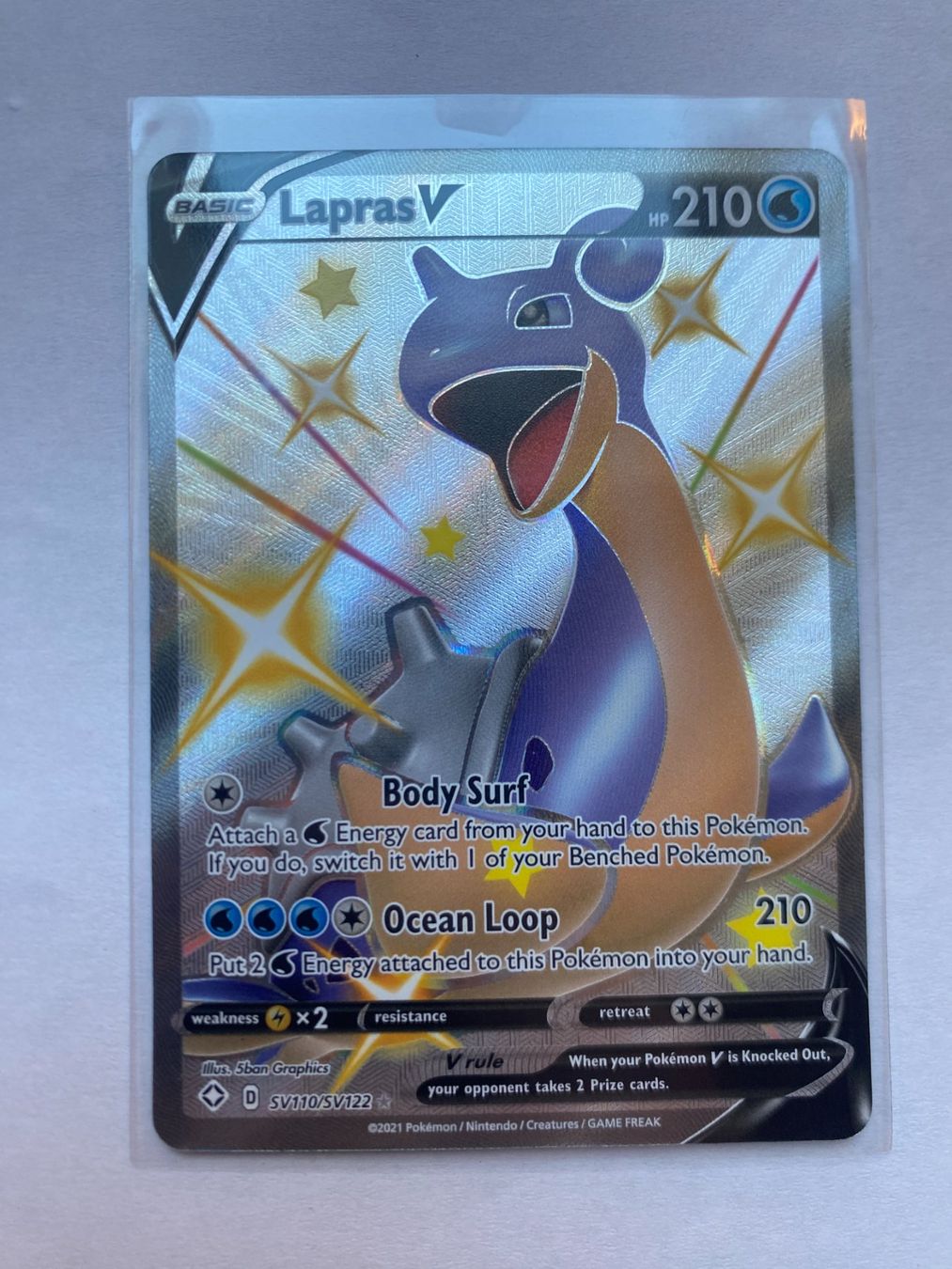 Pokemon Lapras V SV110/SV122 Shining Fates EN (Neu (gemäss Beschreibung ...