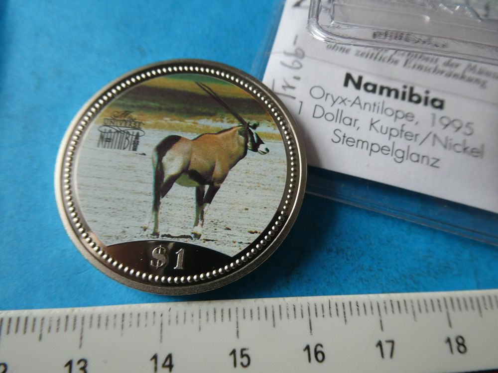 Namibia 1995, 1 Dollar stempelglanz - Onyx-Antilipe (Neu (gemäss Beschreibung)) in Hinterforst ...