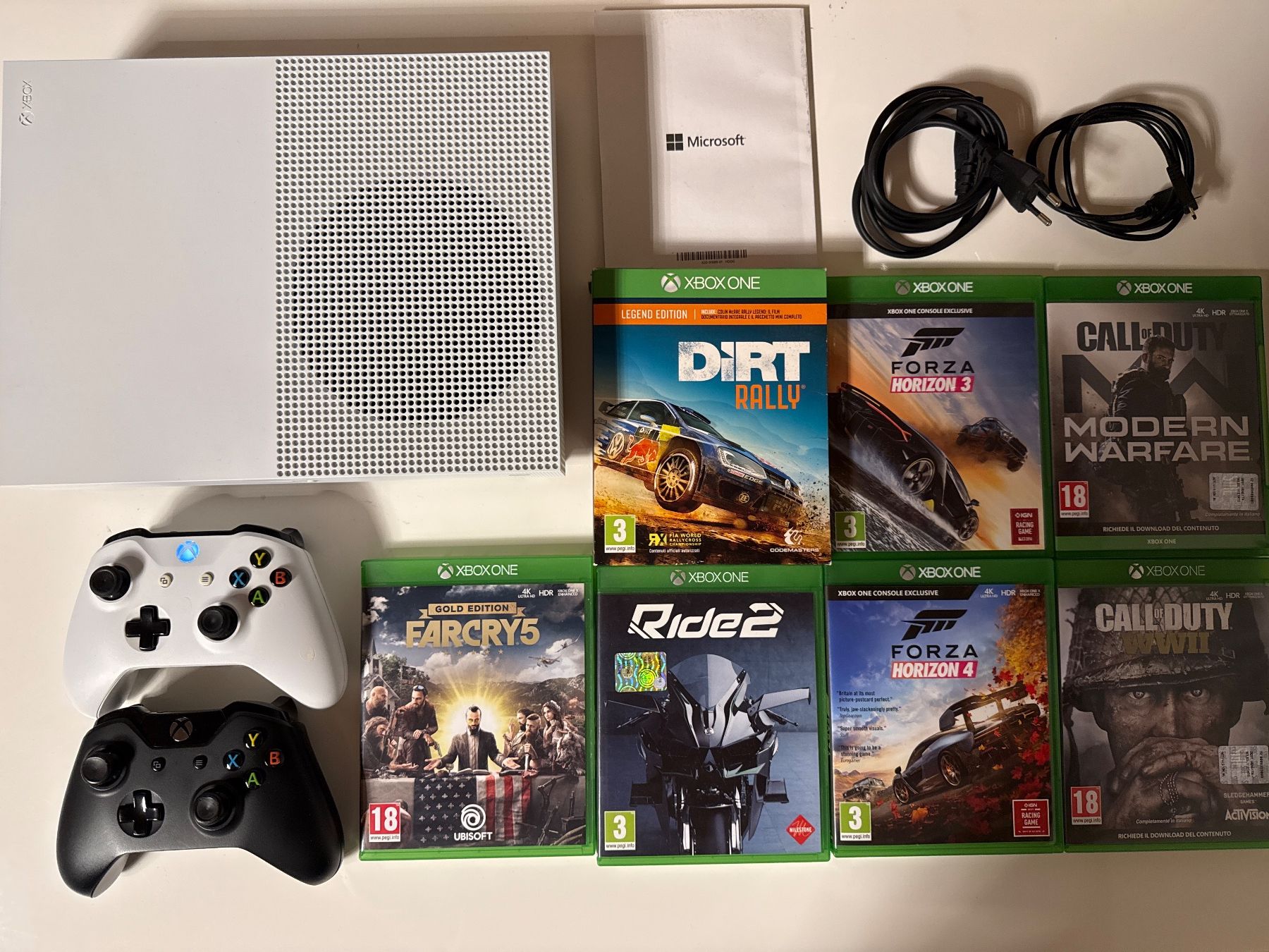 Xbox One S Konsole mit 2 Controller und 7 Spiele (Gebraucht) in Niederbipp für CHF 120 – mit ...